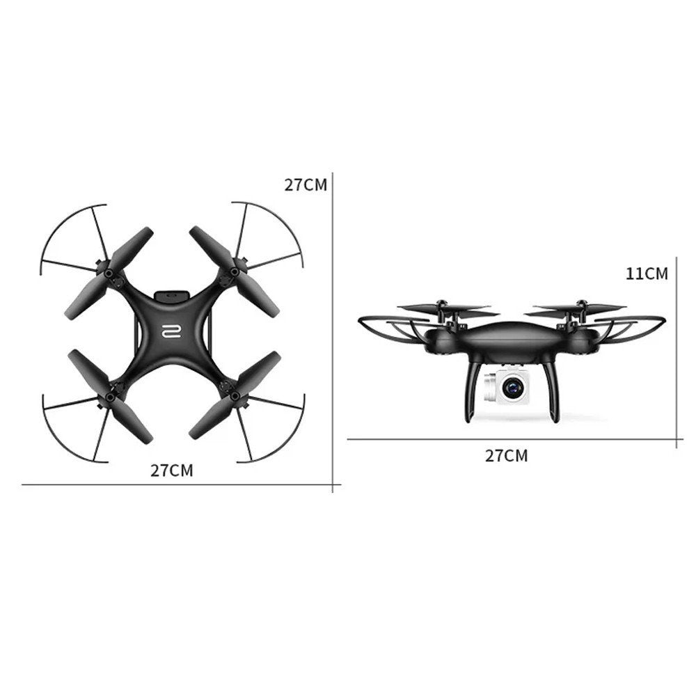 Drone 8S Noir avec prise de photo, enregistrement de video et transfer ...